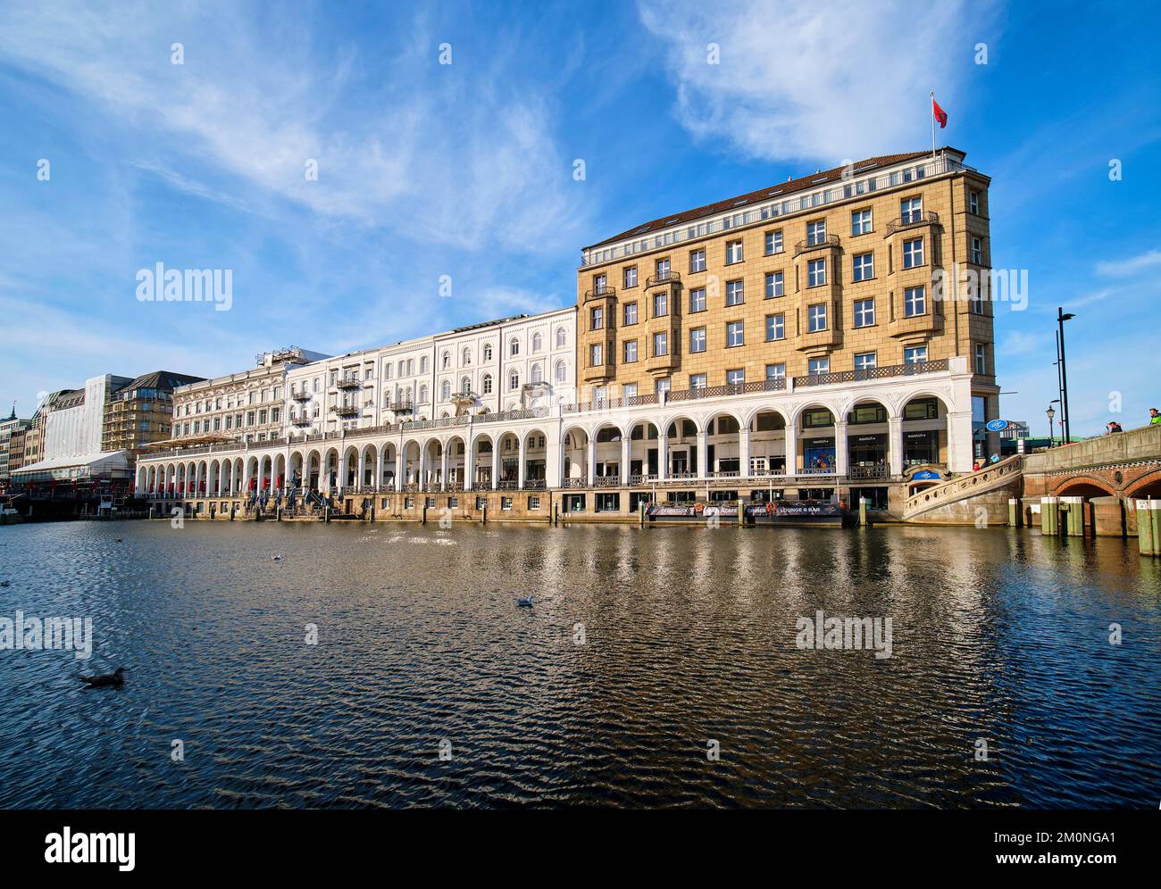 Alster Arcades at the Inner Alster Lake, Hamburg, Land Hamburg, Germany ...