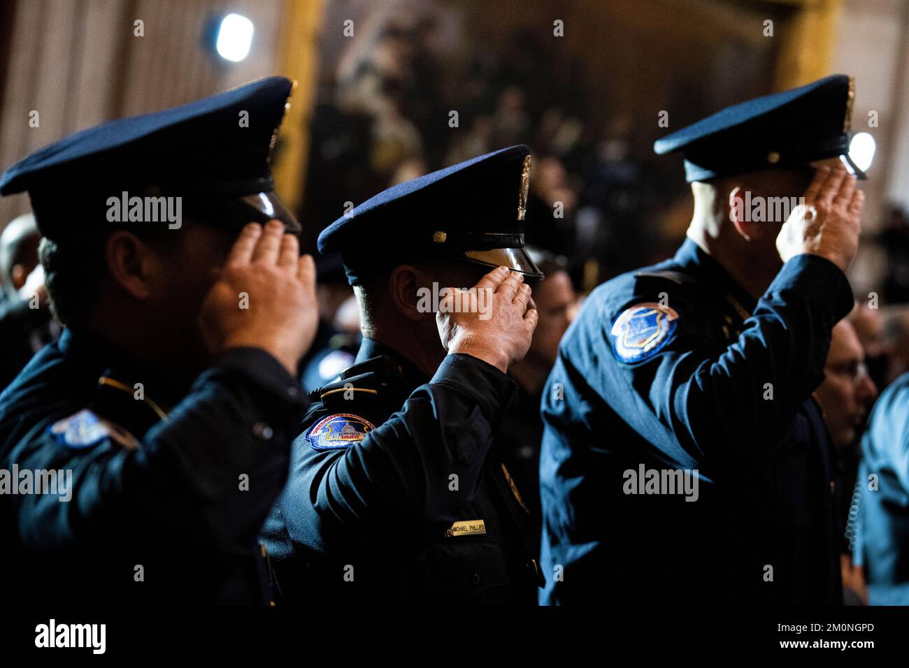UNITED STATES - DECEMBER 6: U.S. Capitol Police officers salute during ...
