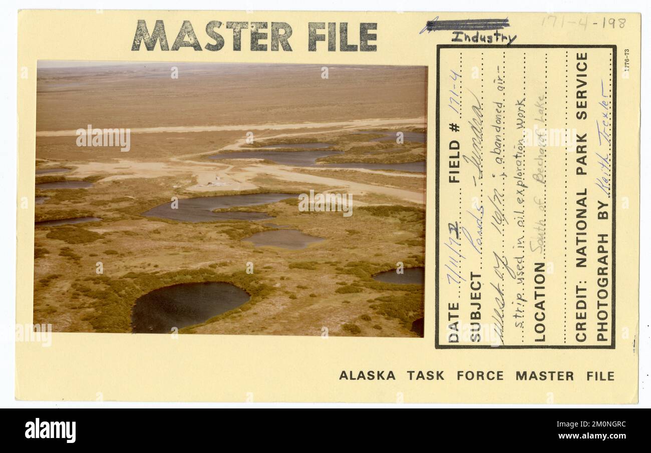Ponds - tundra west of 16/N; abandoned airstrip used in oil exploration ...