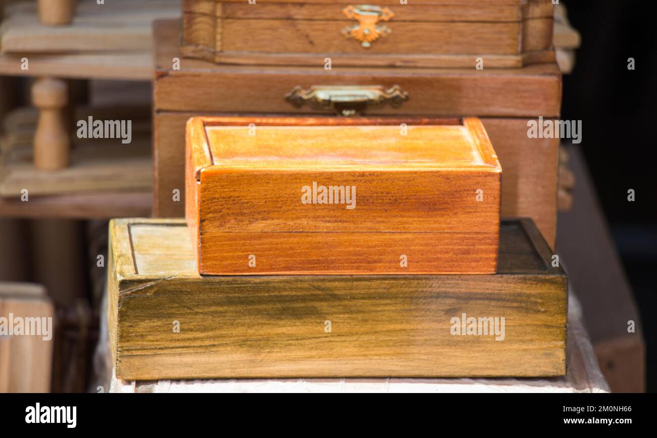 Little box chest made of wood Stock Photo - Alamy