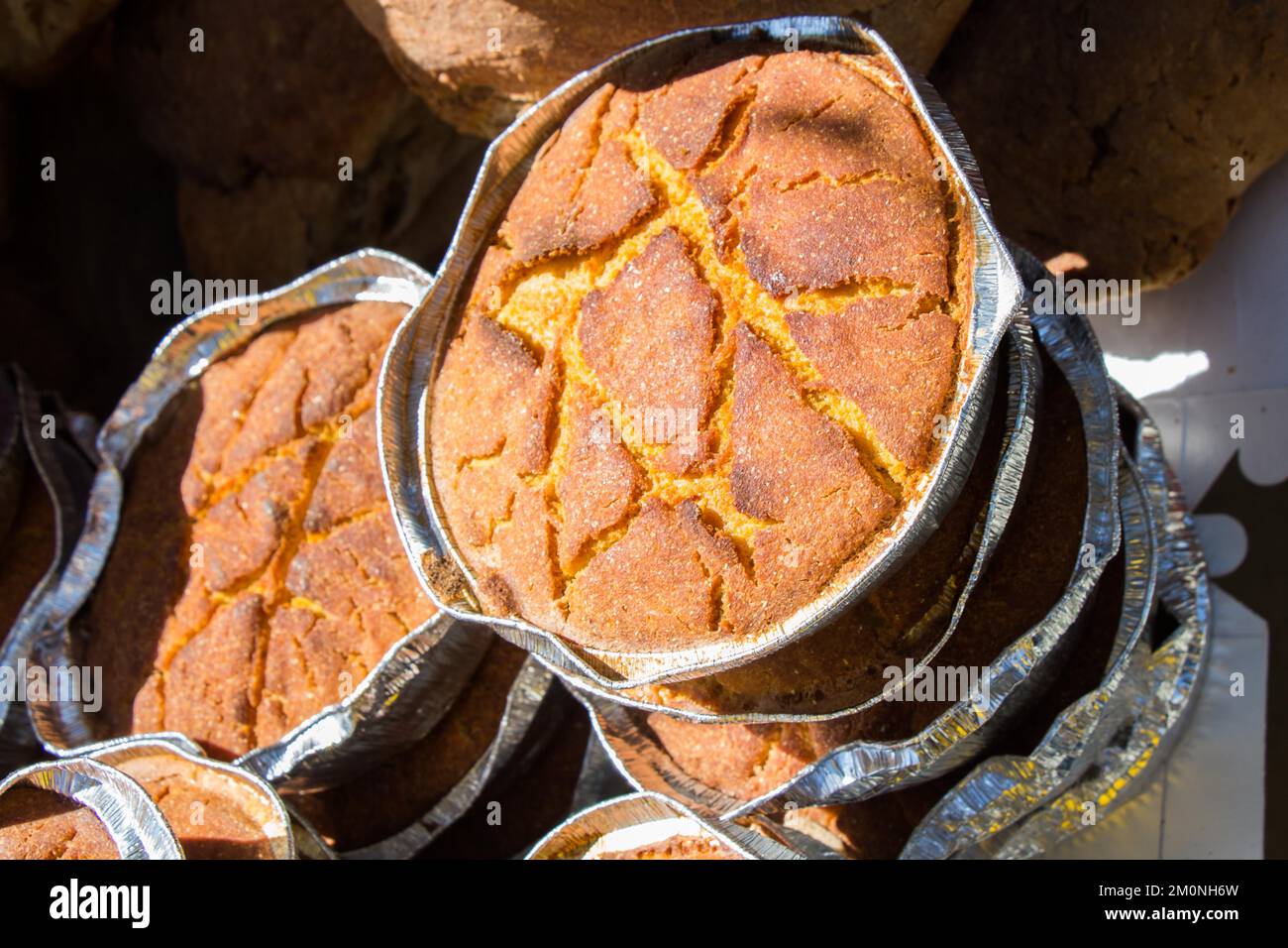 Traditional Turkish style bread of corn flour Stock Photo - Alamy