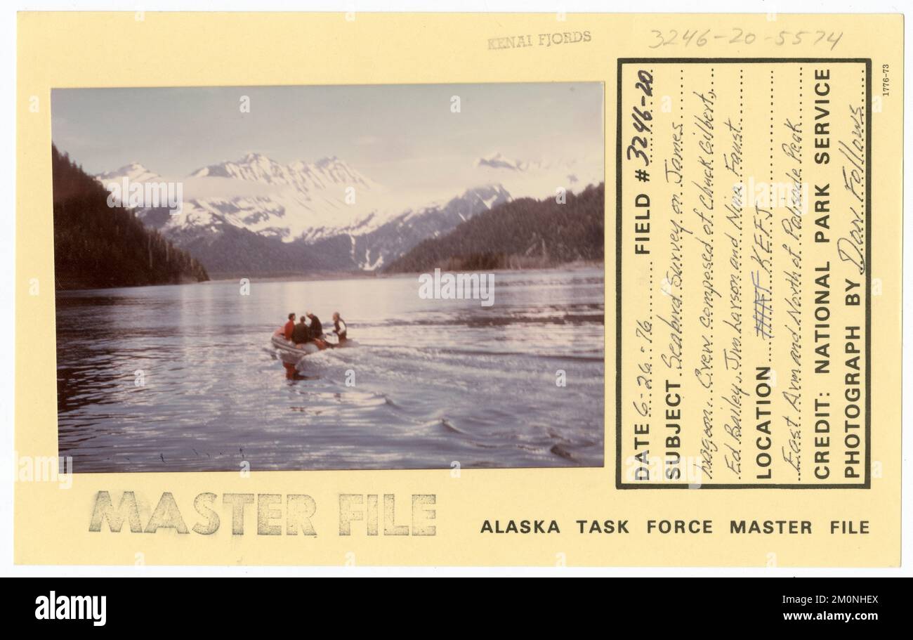 Seabird survey on James Lagoon. Crew composed of Chuck Gilbert, Ed ...