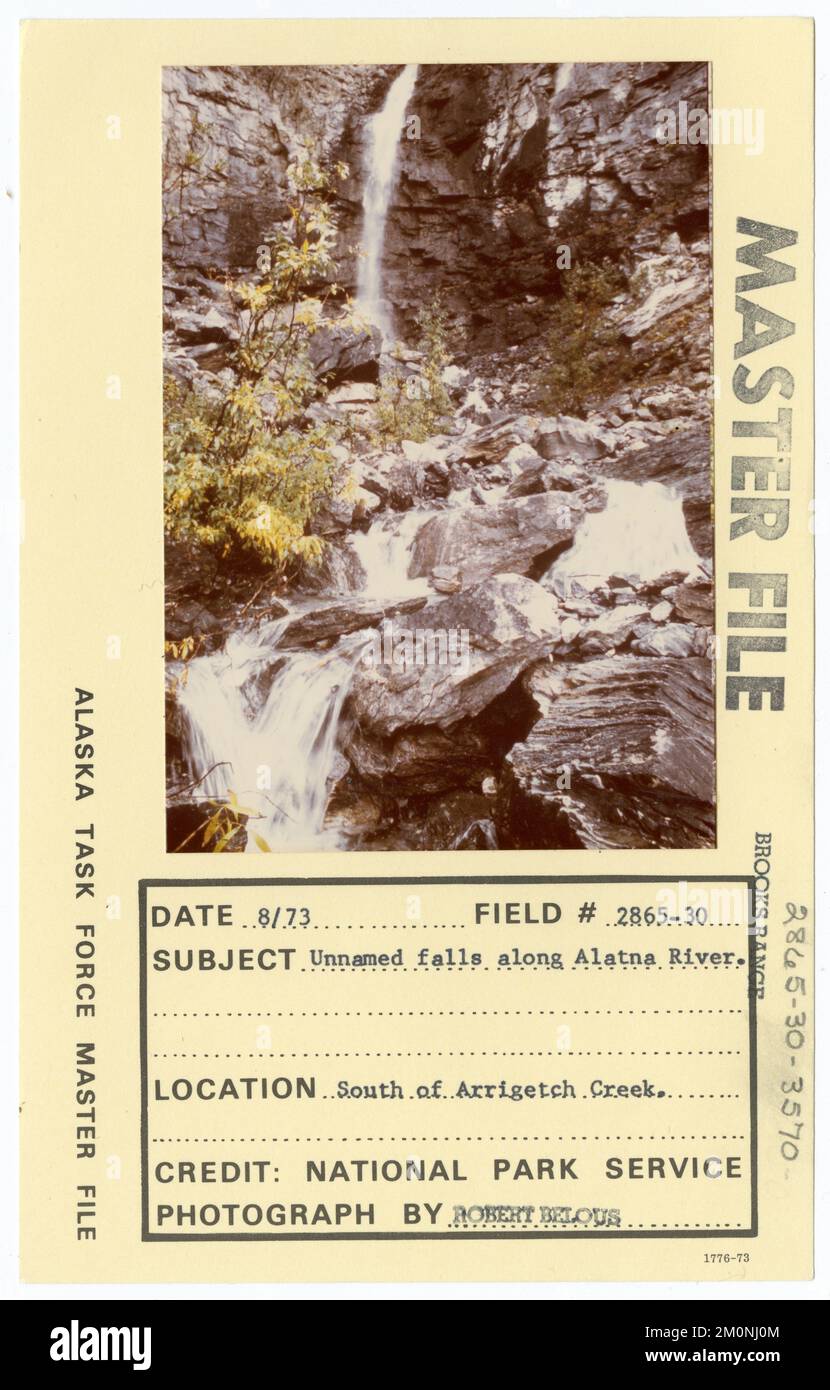 Unnamed falls along Alatna River. Alaska Task Force Photographs Stock ...