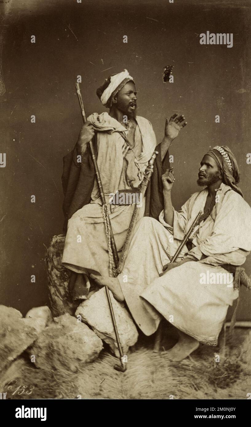 Portrait of two male guides, circa 1870 Stock Photo - Alamy