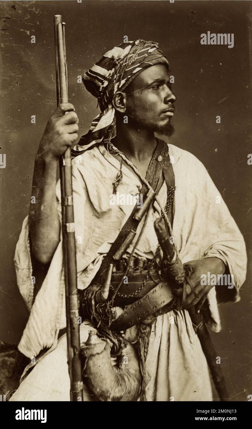 Portrait of a rifleman, circa 1870 Stock Photo - Alamy