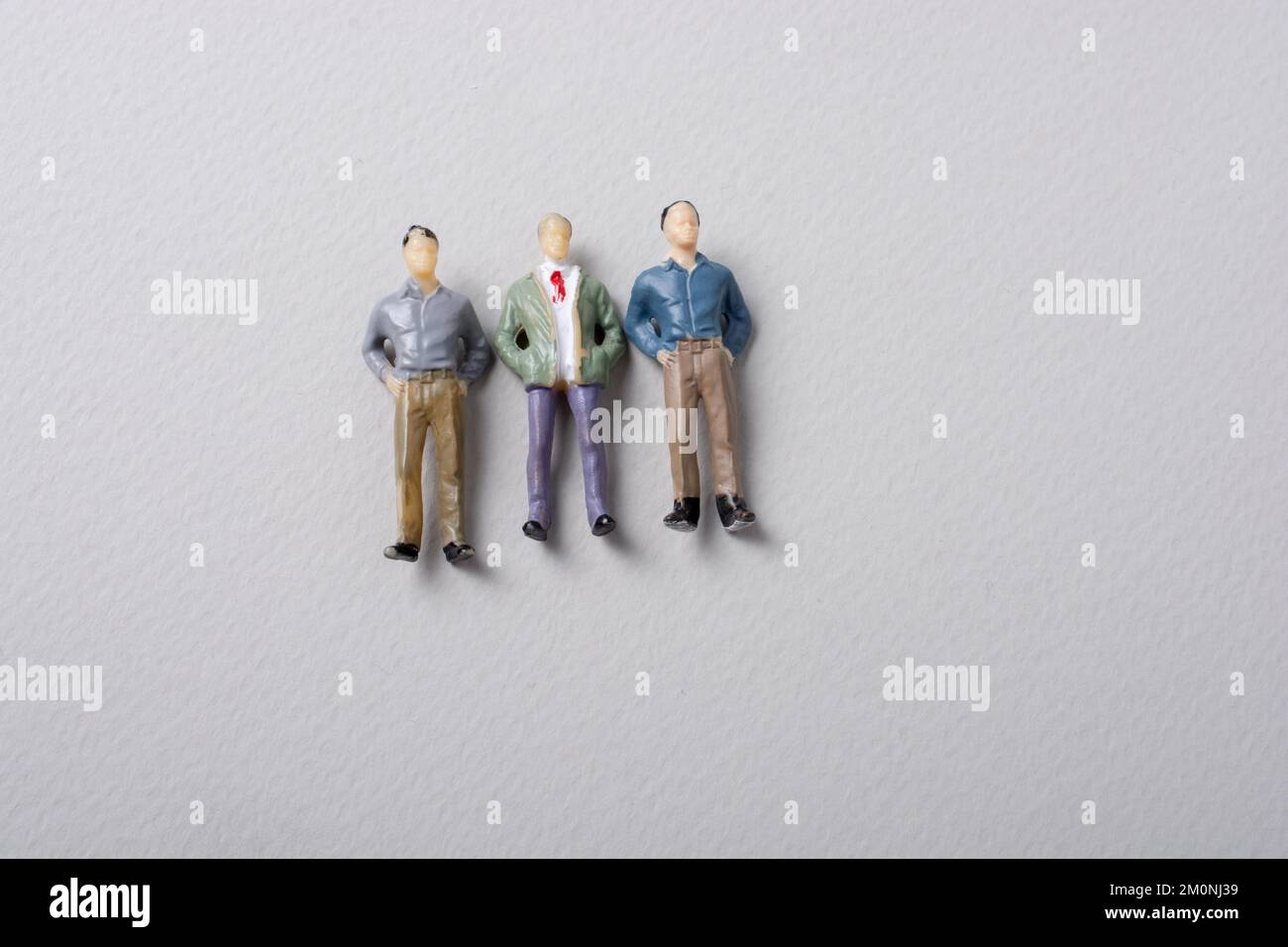 Tiny figurine of men miniature model in view Stock Photo - Alamy
