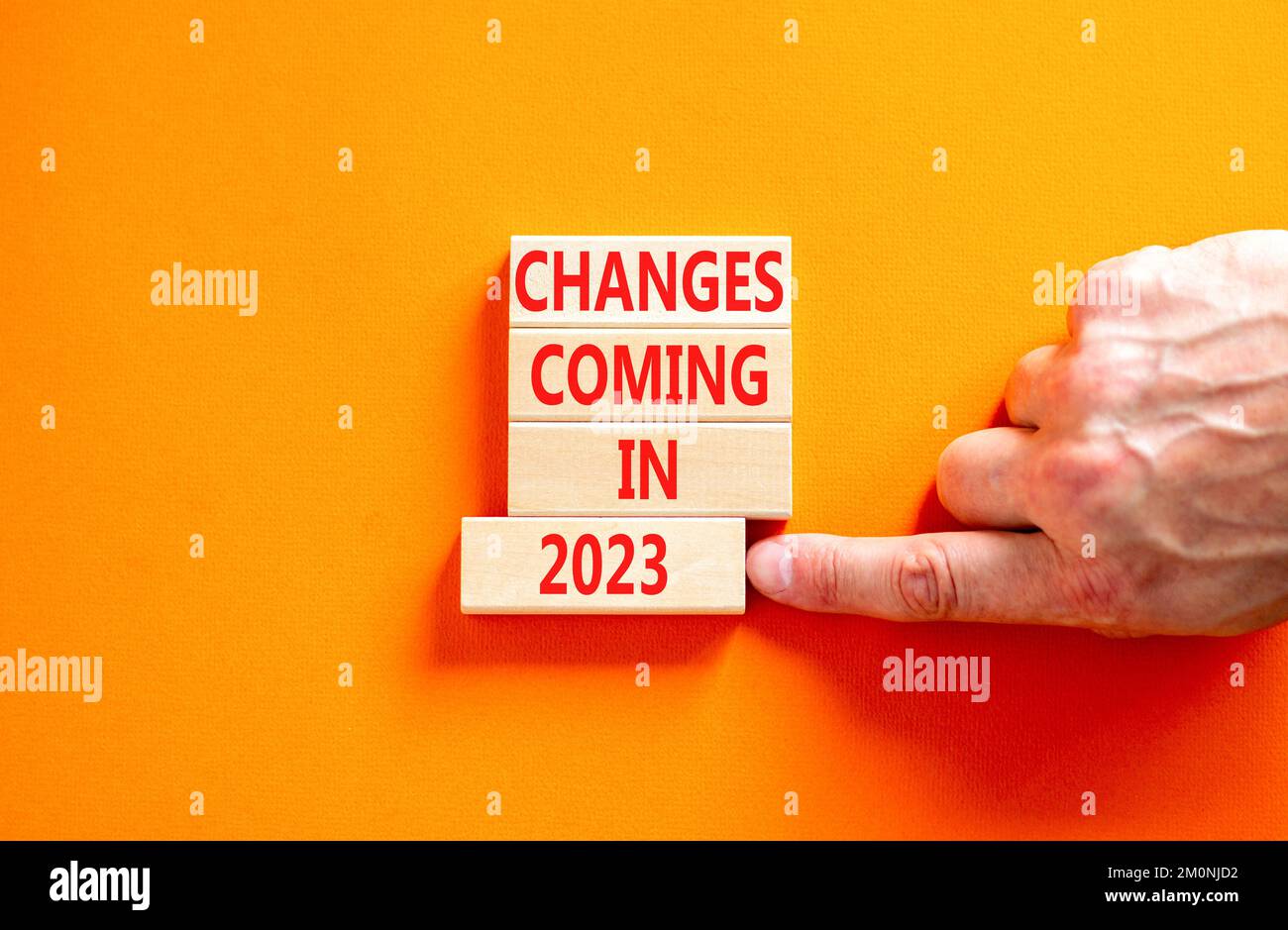 Changes coming in 2023 symbol. Concept word Changes coming in 2023 on ...