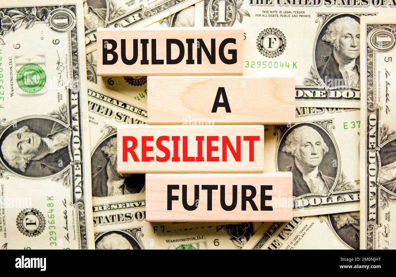 Building a resilient future symbol. Concept word Building a resilient ...