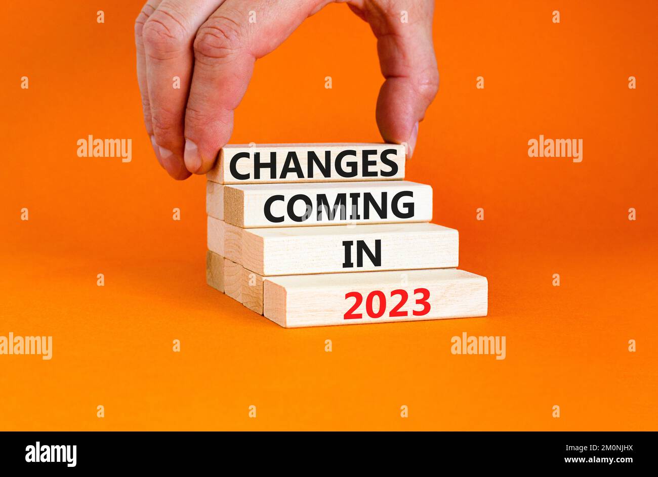Changes coming in 2023 symbol. Concept word Changes coming in 2023 on ...