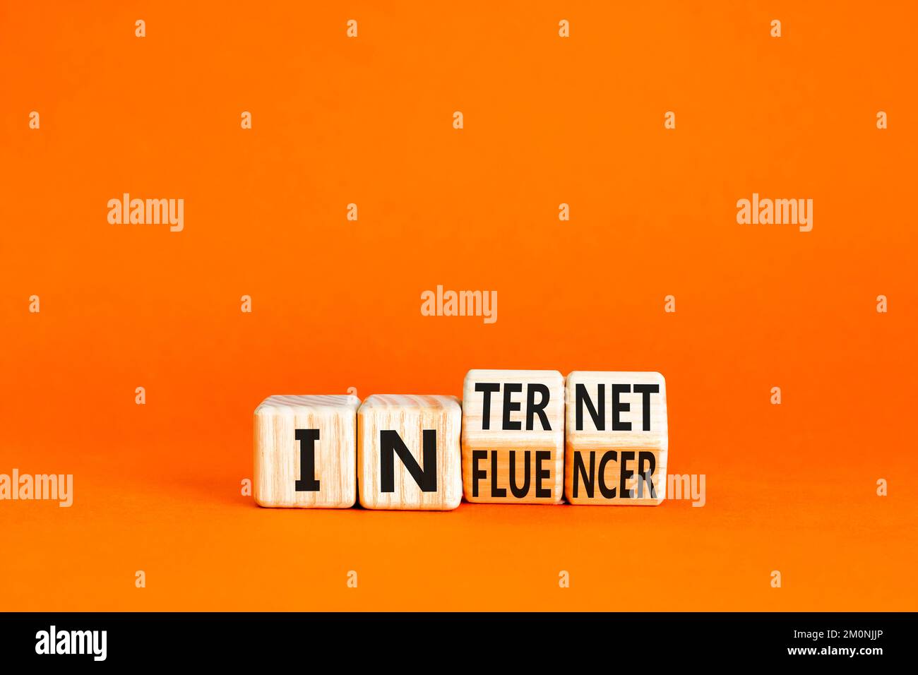 Internet influencer symbol. Concept word Internet influencer on wooden ...