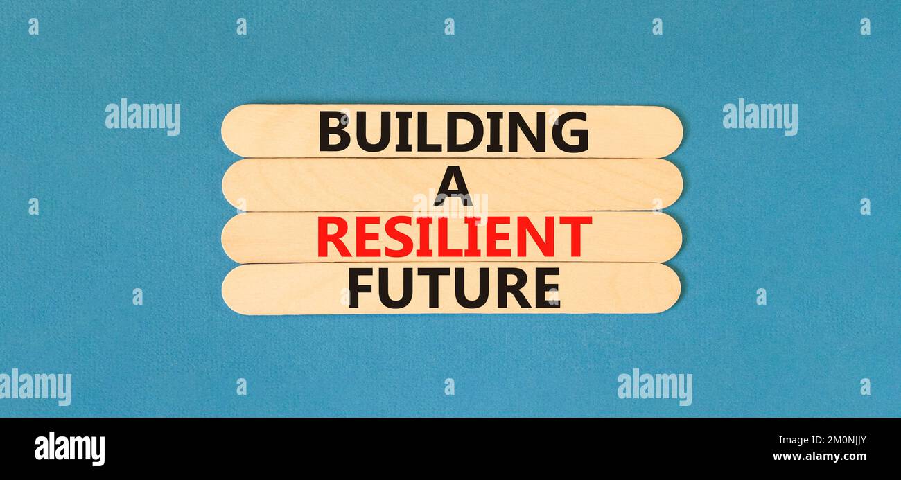 Building a resilient future symbol. Concept word Building a resilient ...