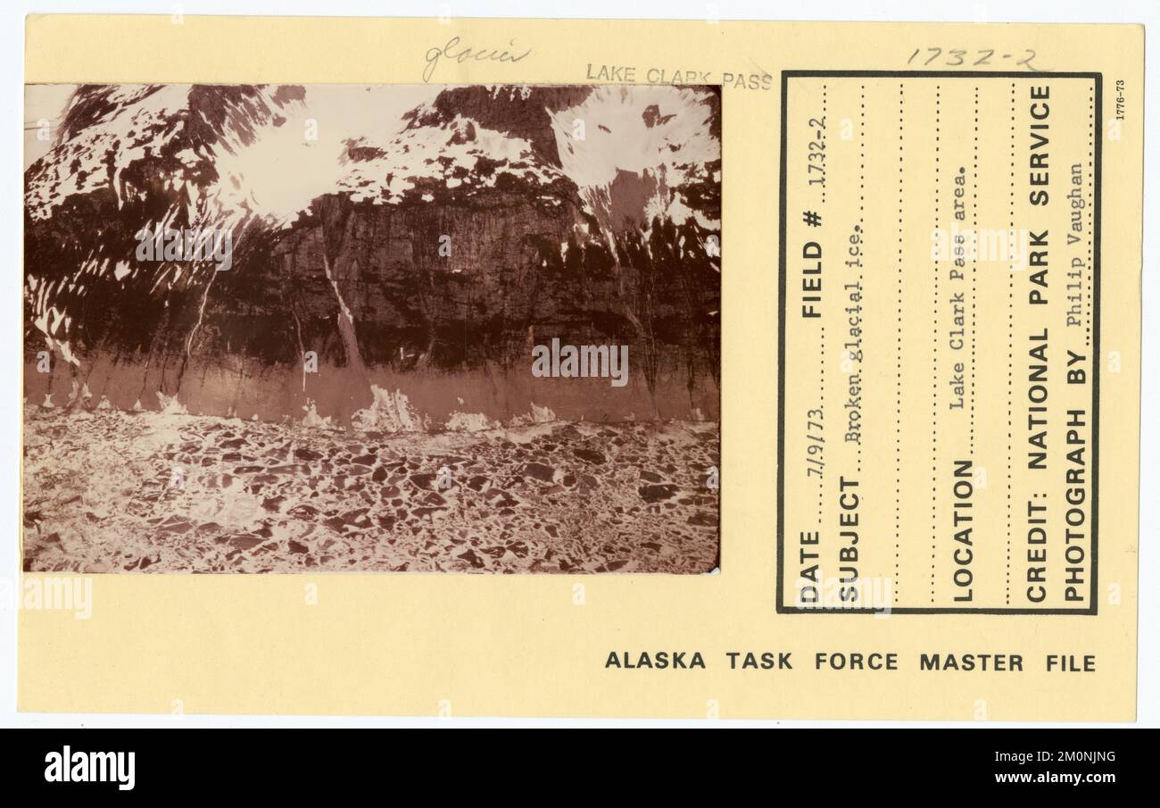 Broken glacial ice. Alaska Task Force Photographs Stock Photo - Alamy