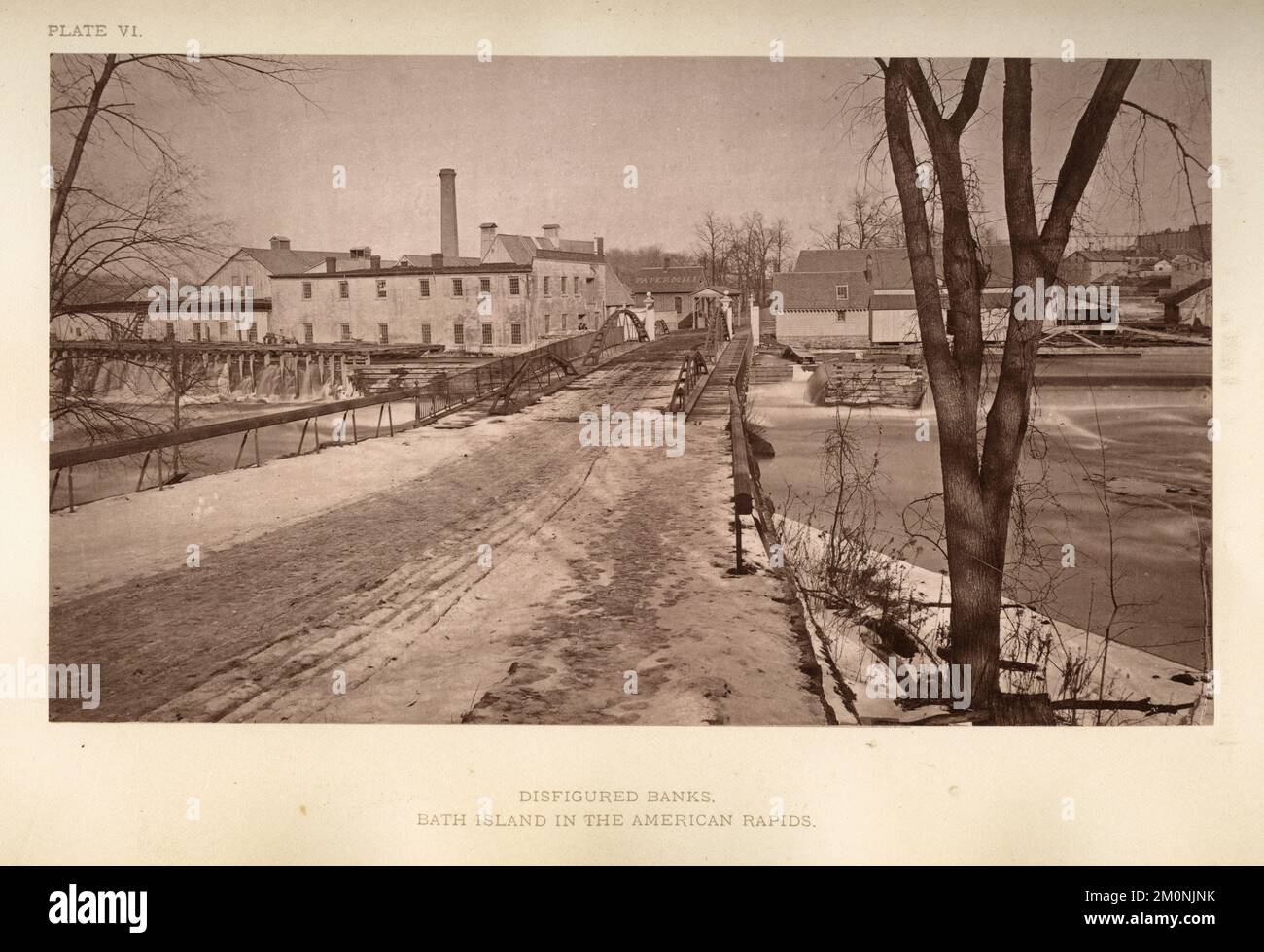 Bath Island, in the American Rapids, Niagara Falls, New York, 1880 ...