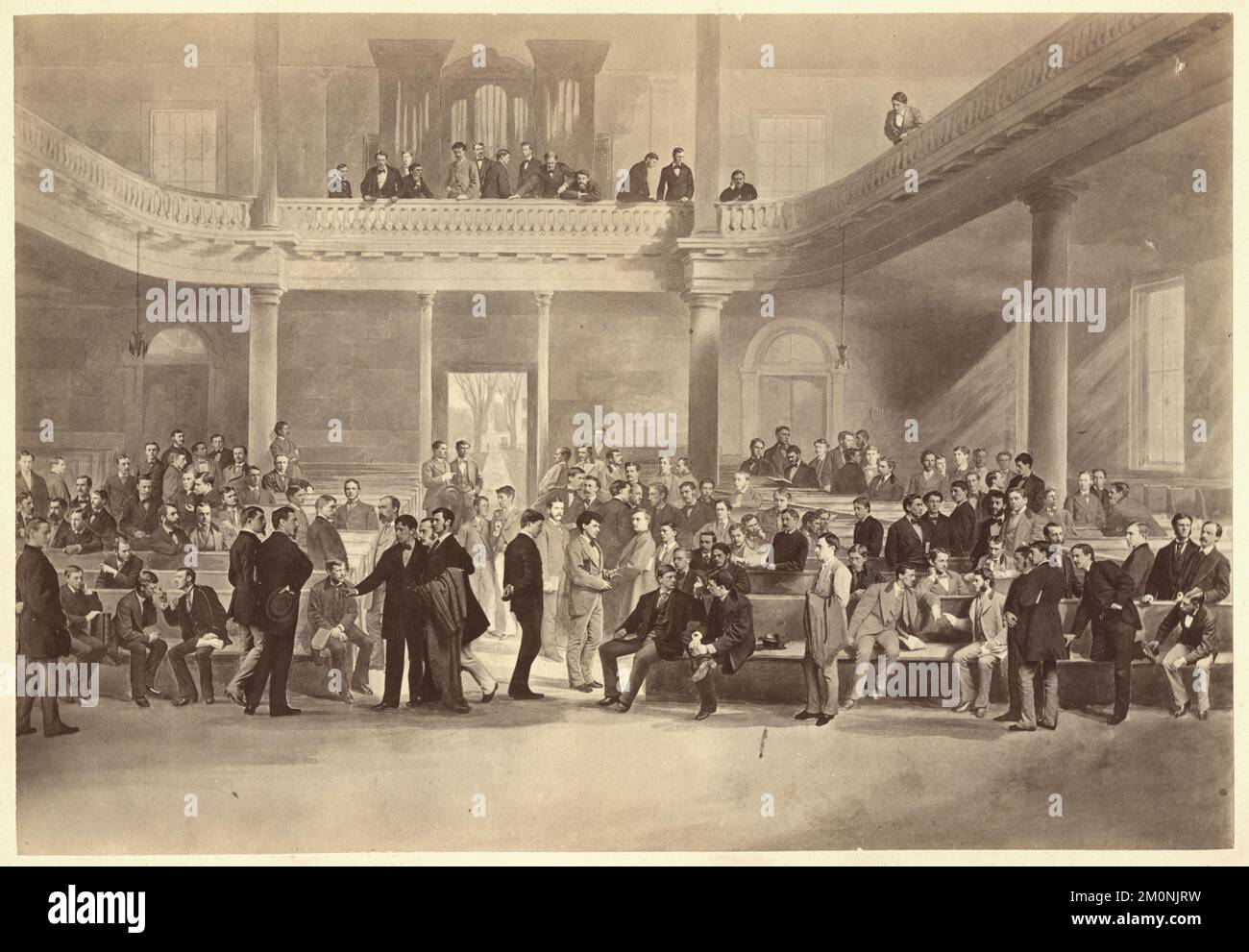 A class photo from Yale College, later known as Yale University, New ...