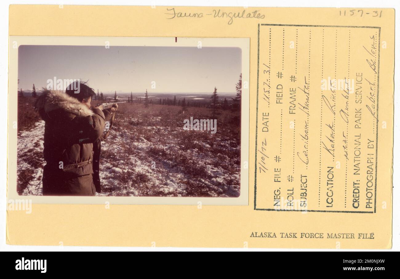 Caribou hunter. Alaska Task Force Photographs Stock Photo - Alamy