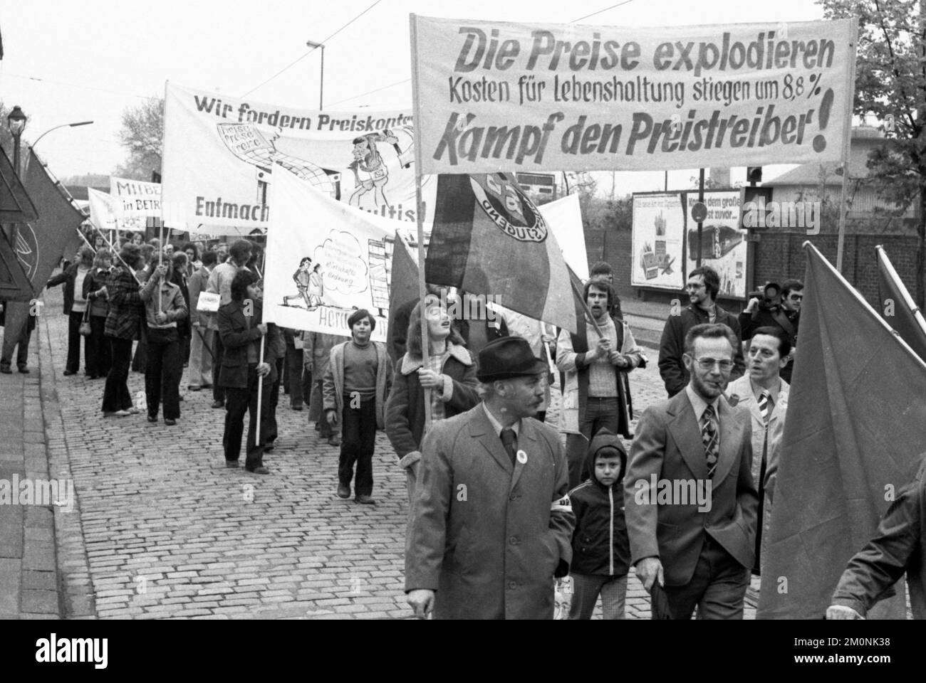 DGB demonstration on 1 May 1974 in, Duisburg, DEU, Germany, Europe ...
