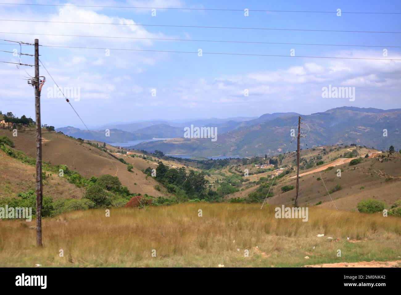Landscape around Maguga Dam on river Komati in Swaziland, Eswatini ...
