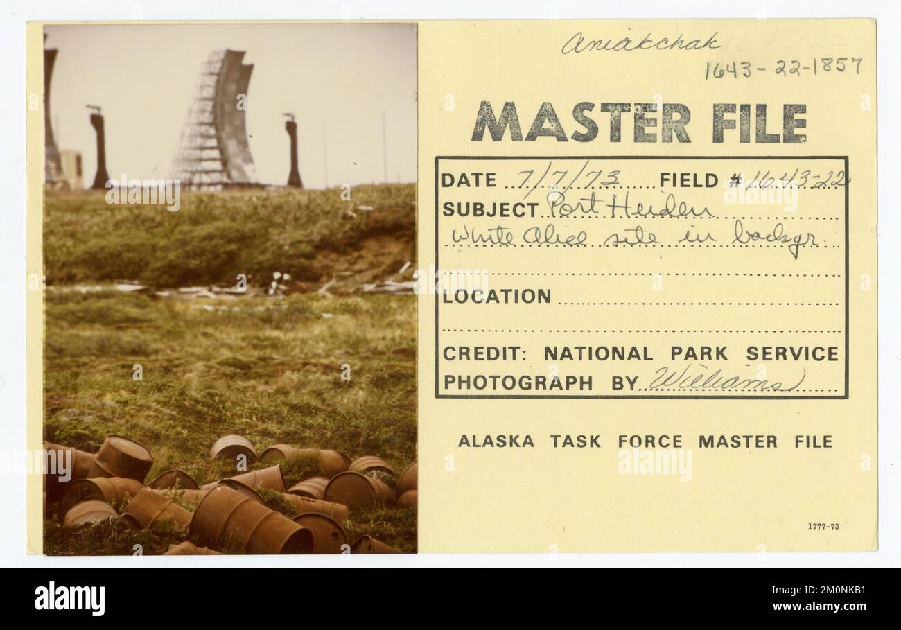 Port Heiden White Alice site in background. Alaska Task Force ...