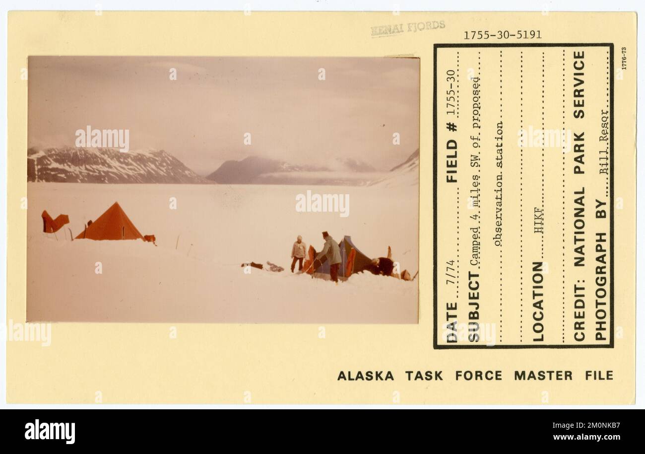 Camped 4 miles SW of proposed observation station. Alaska Task Force ...
