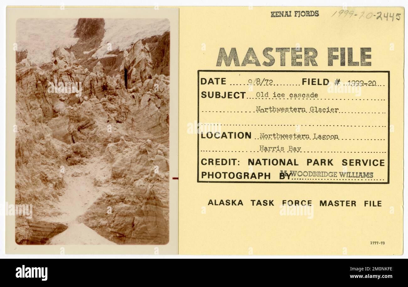 "Old ice" cascade. Alaska Task Force Photographs Stock Photo - Alamy