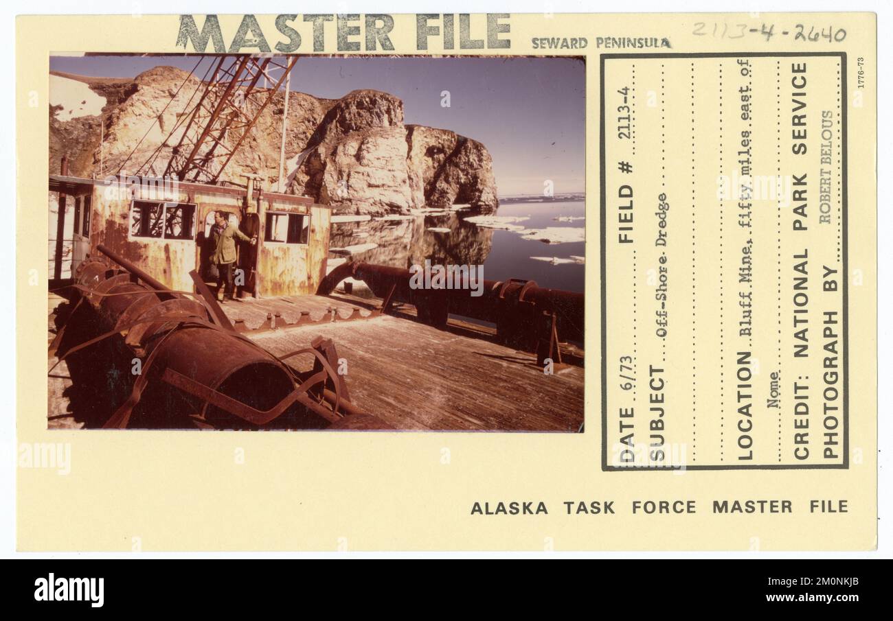 Off-shore dredge. Alaska Task Force Photographs Stock Photo - Alamy
