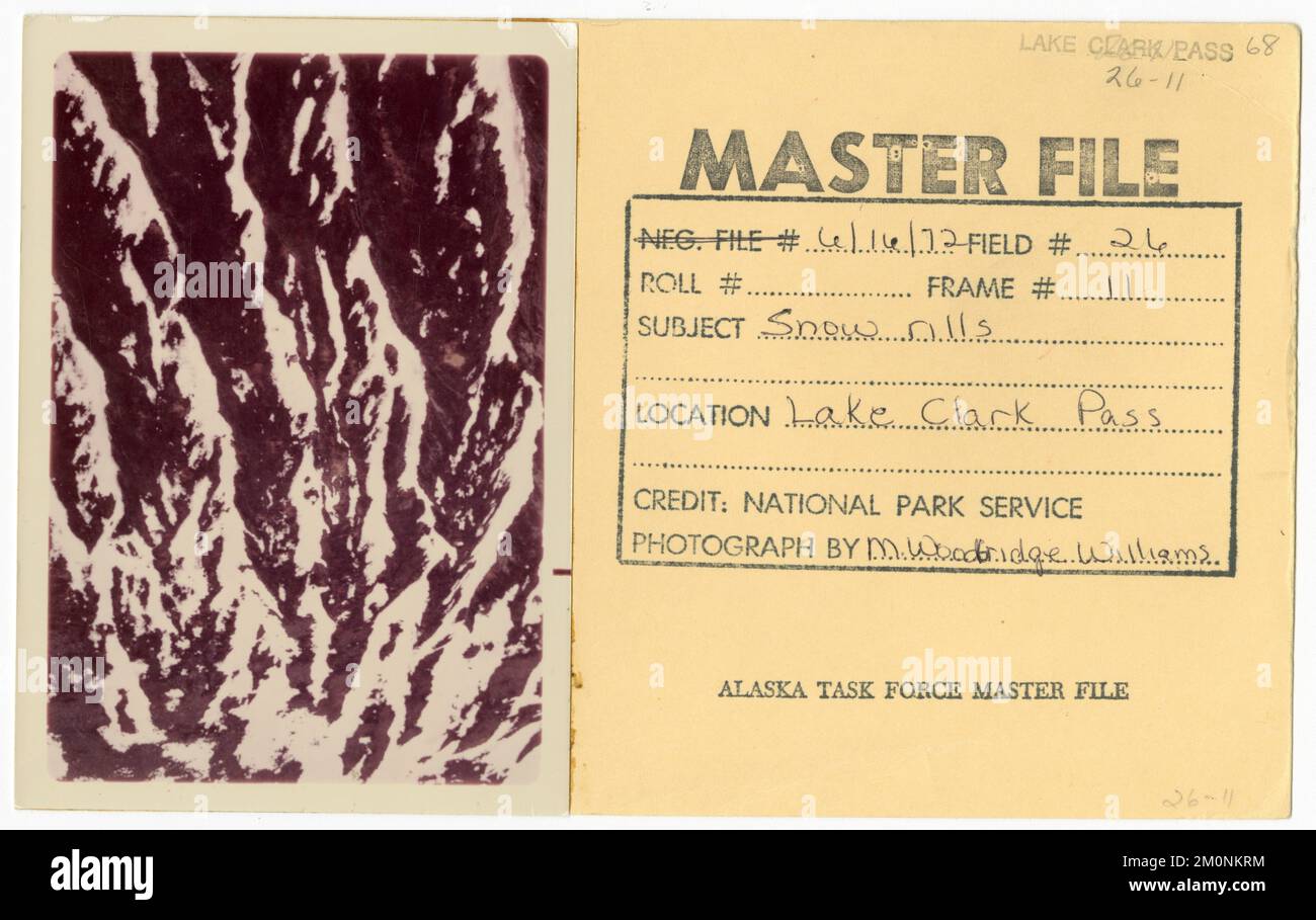 Snow rills. Alaska Task Force Photographs Stock Photo - Alamy