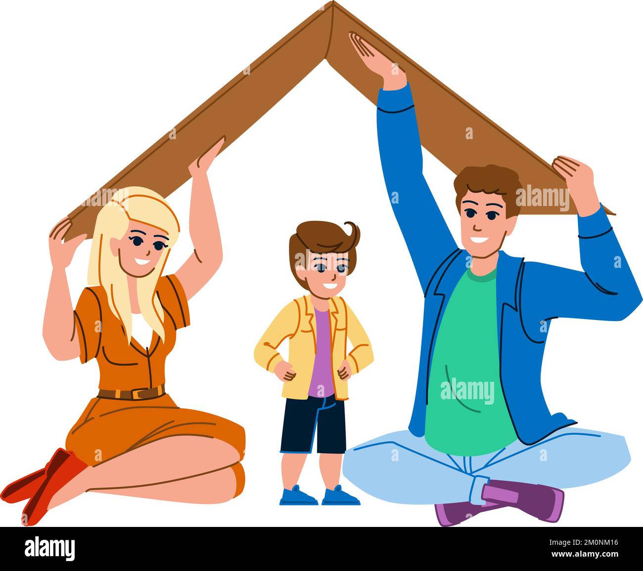 family protection vector Stock Vector Image & Art - Alamy