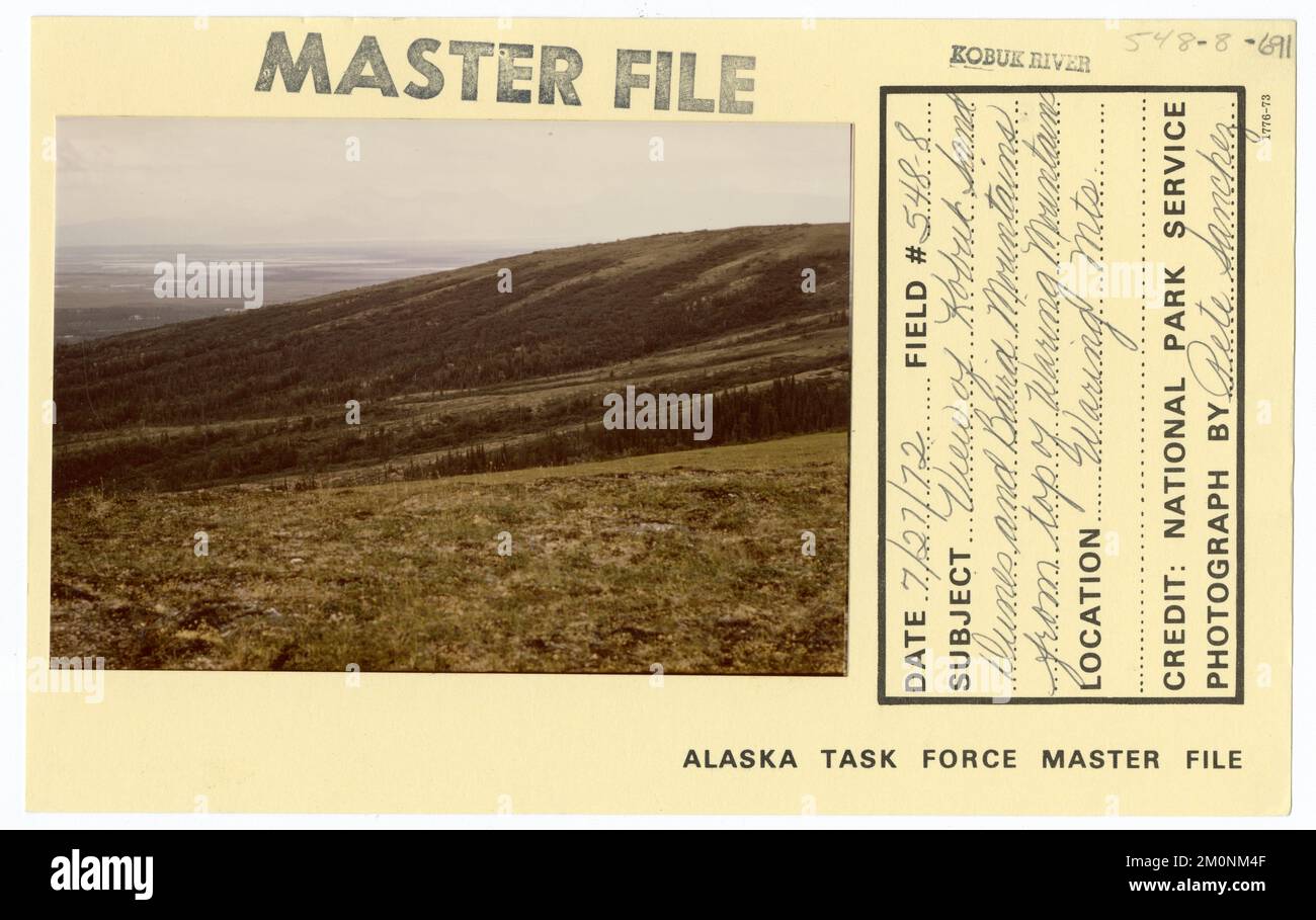 View of Kobuk Sand Dunes and Baird Mountains from top of Waring ...