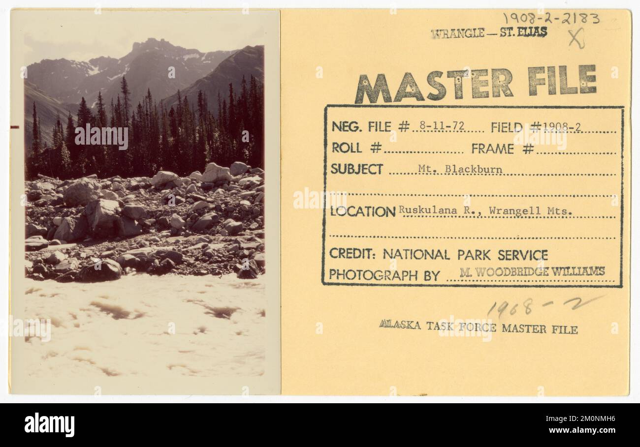 Mount Blackburn. Alaska Task Force Photographs Stock Photo - Alamy