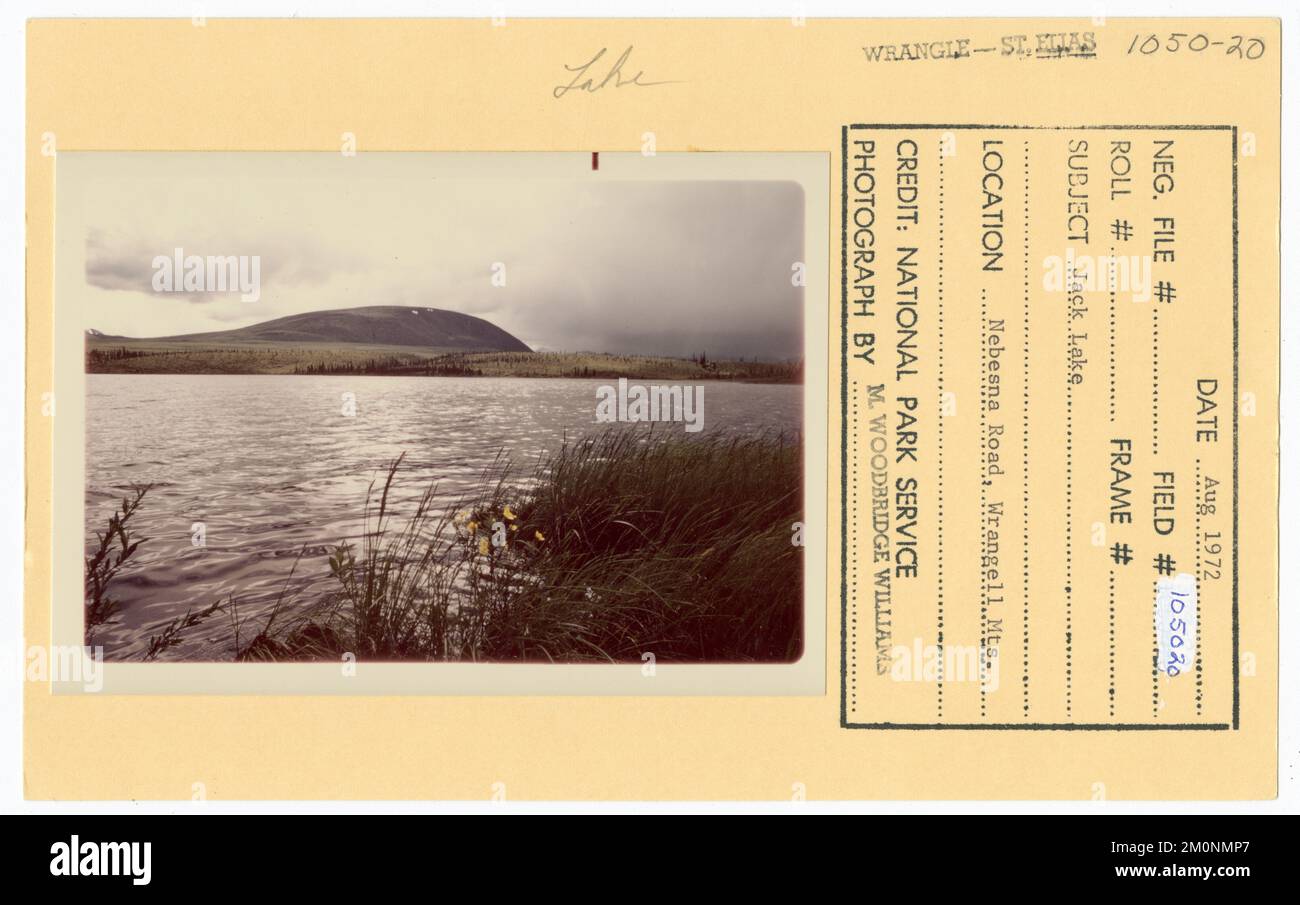 Grand Cirque Lake (below rim) and an unnamed lake above (referred to as ...