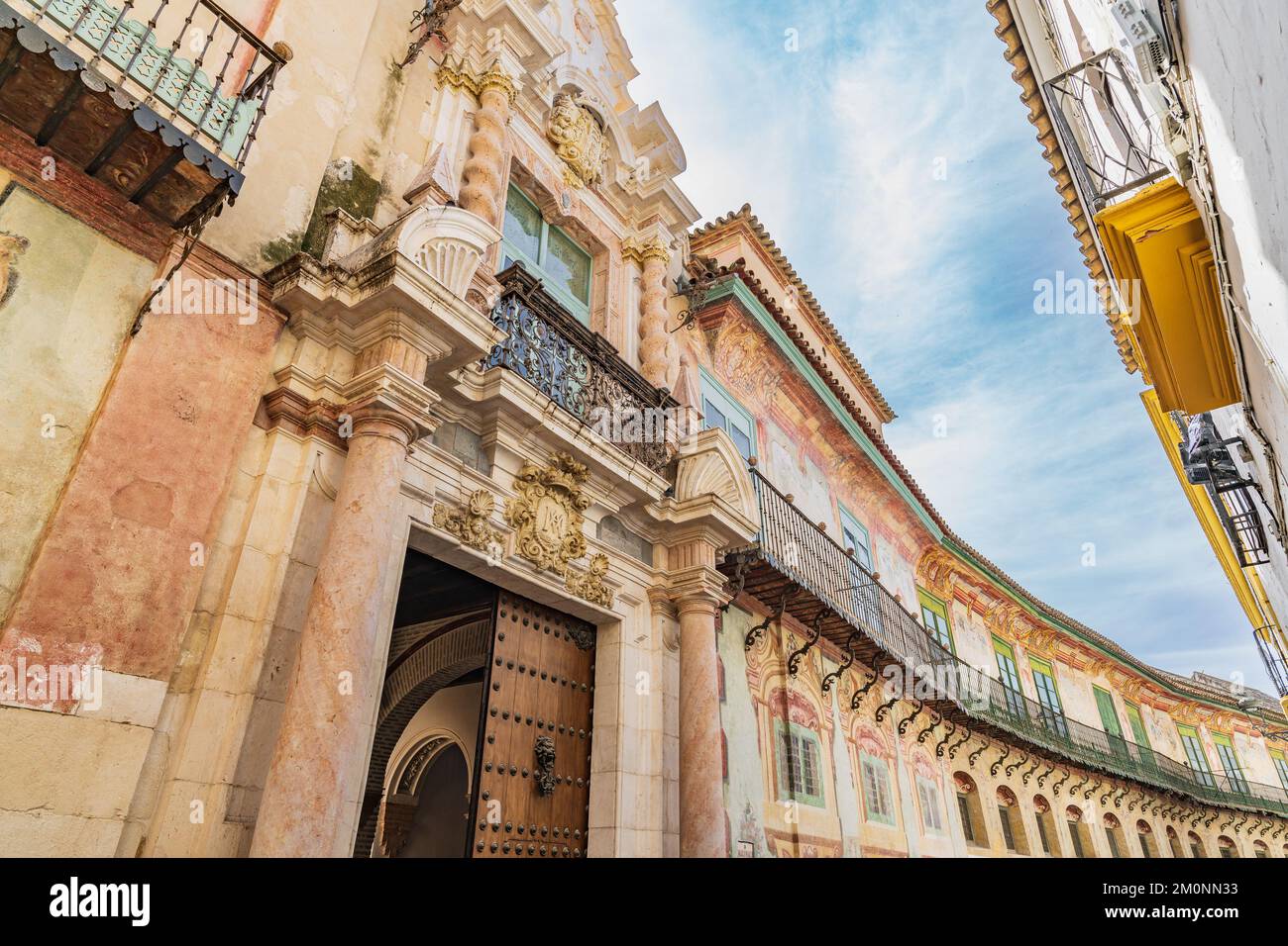 View of the Penaflor palace in the city of Ecija in Seville, Spain ...