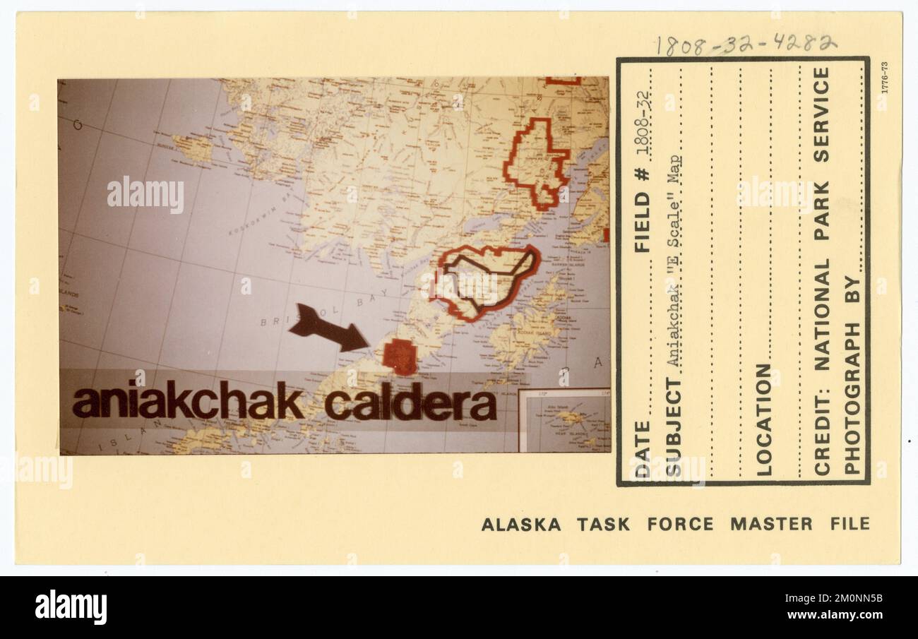 Aniakchak "E" scale map. Alaska Task Force Photographs Stock Photo - Alamy