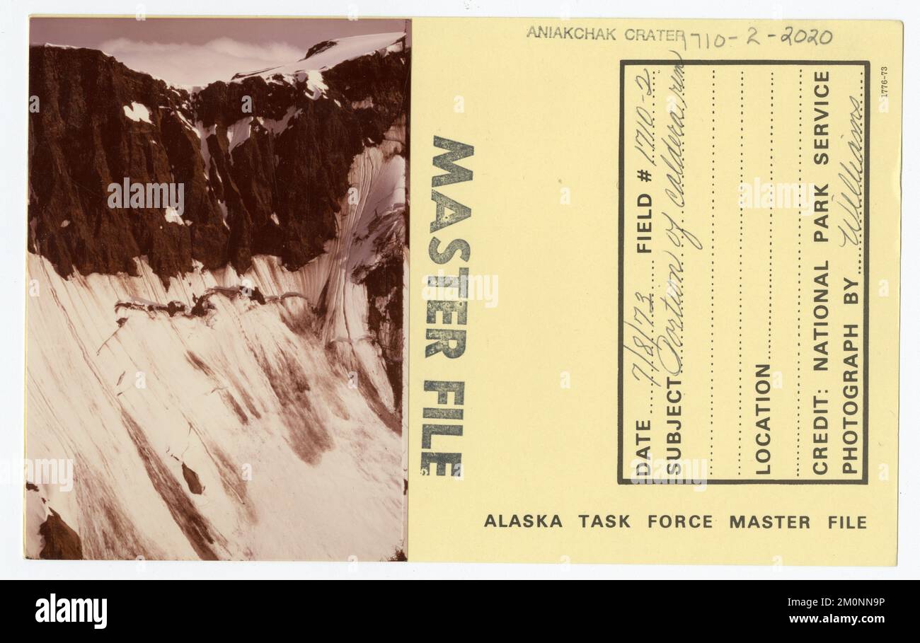 Portion of caldera rim. Alaska Task Force Photographs Stock Photo - Alamy