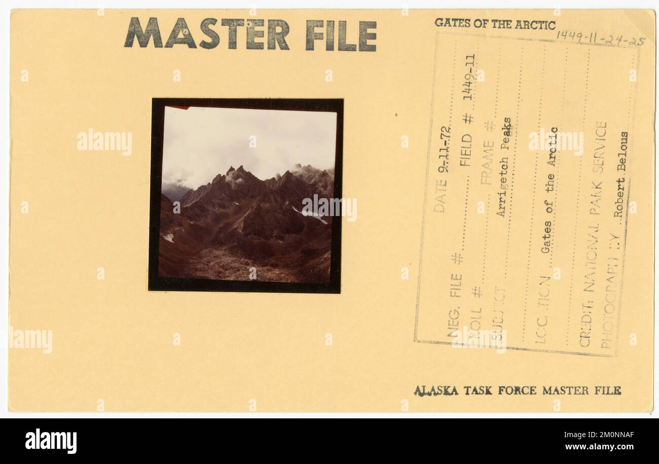 Arrigetch Peaks. Alaska Task Force Photographs Stock Photo - Alamy