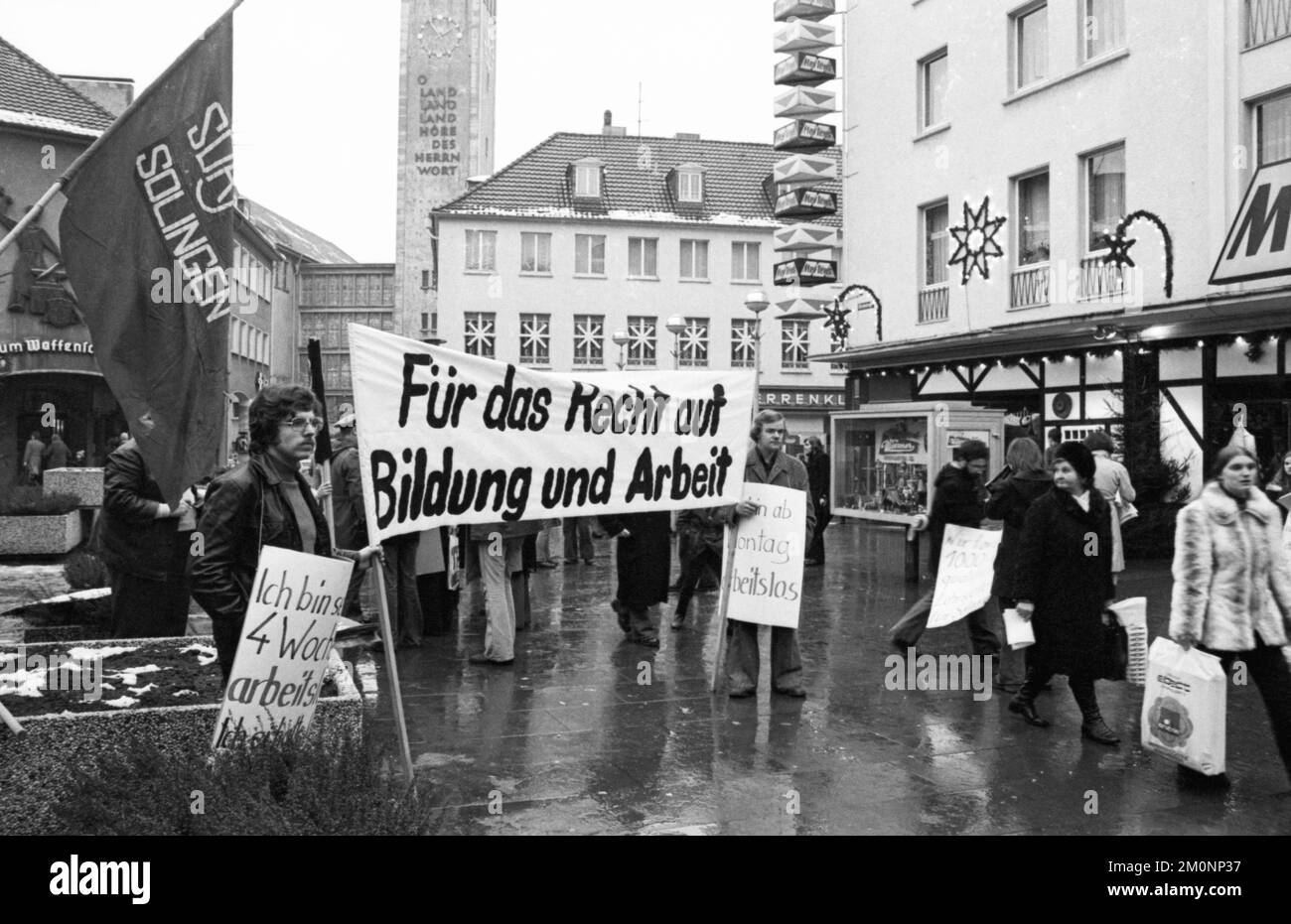 Young unemployed people demonstrated against unemployment and ...