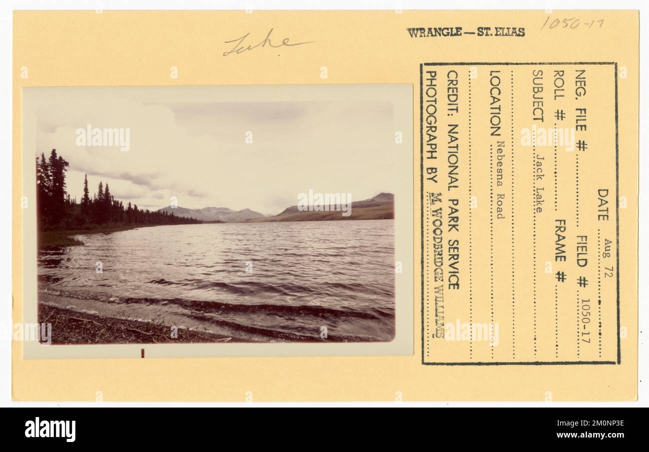Chimney Lake, westward view. Alaska Task Force Photographs Stock Photo ...