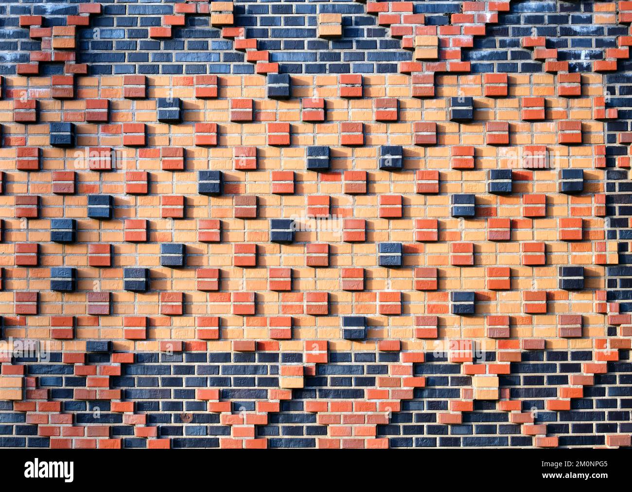 Modern clinker brick façade design, Hafencity, Hamburg, Land Hamburg ...