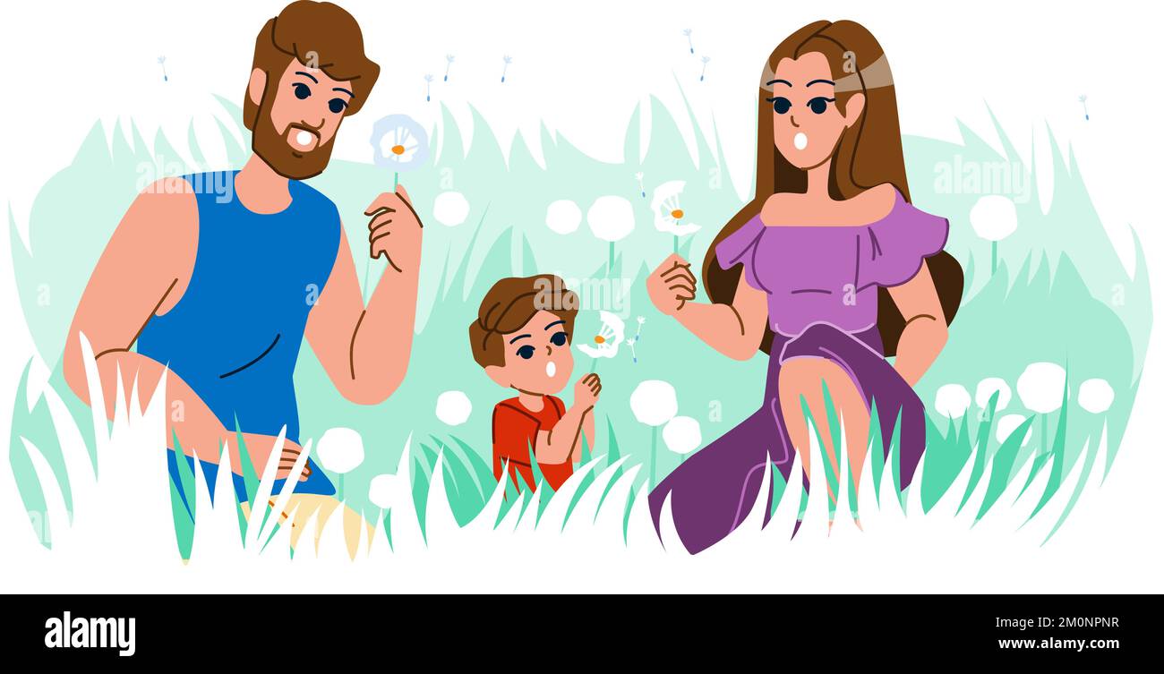family spring vector Stock Vector Image & Art - Alamy