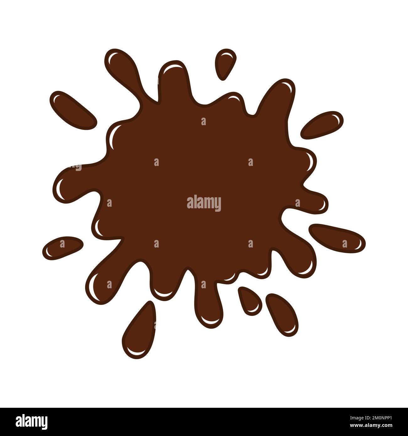 Chocolate splash icon vector isolated on white background Stock Vector ...