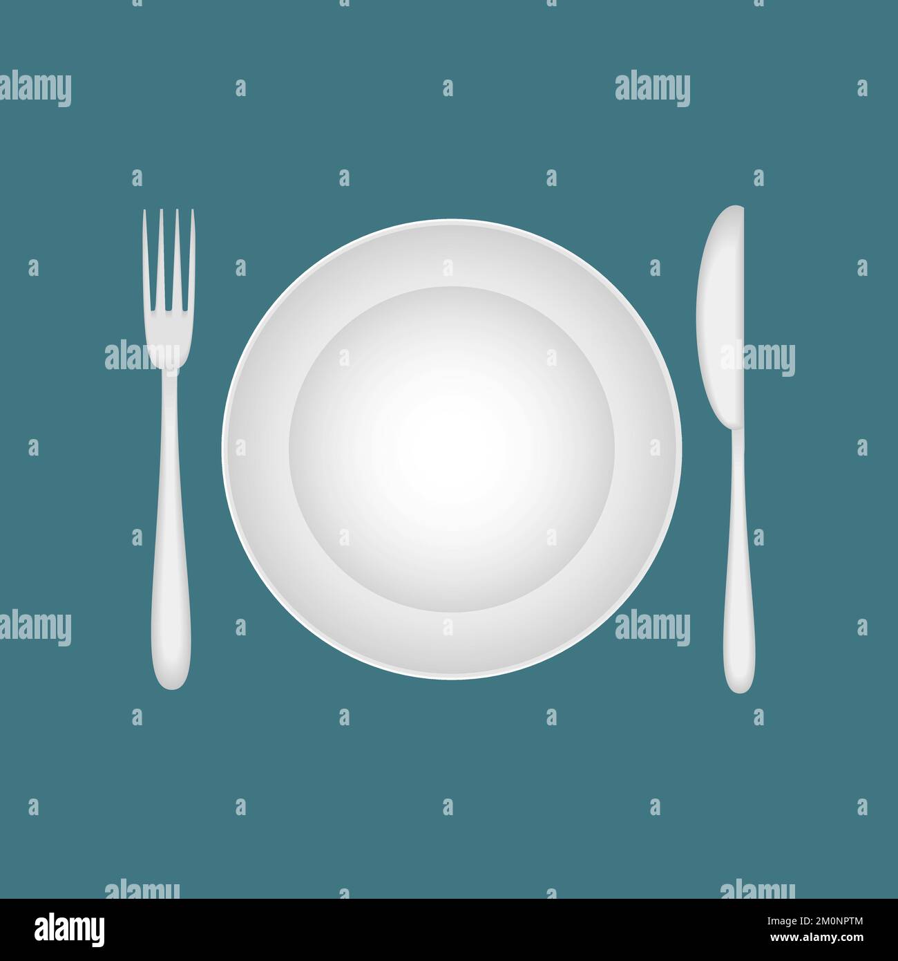 Knife fork and plate Stock Vector Images - Alamy