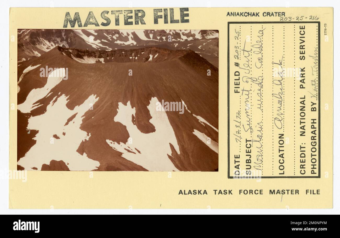 Summit of Vent Mountain inside caldera. Alaska Task Force Photographs ...
