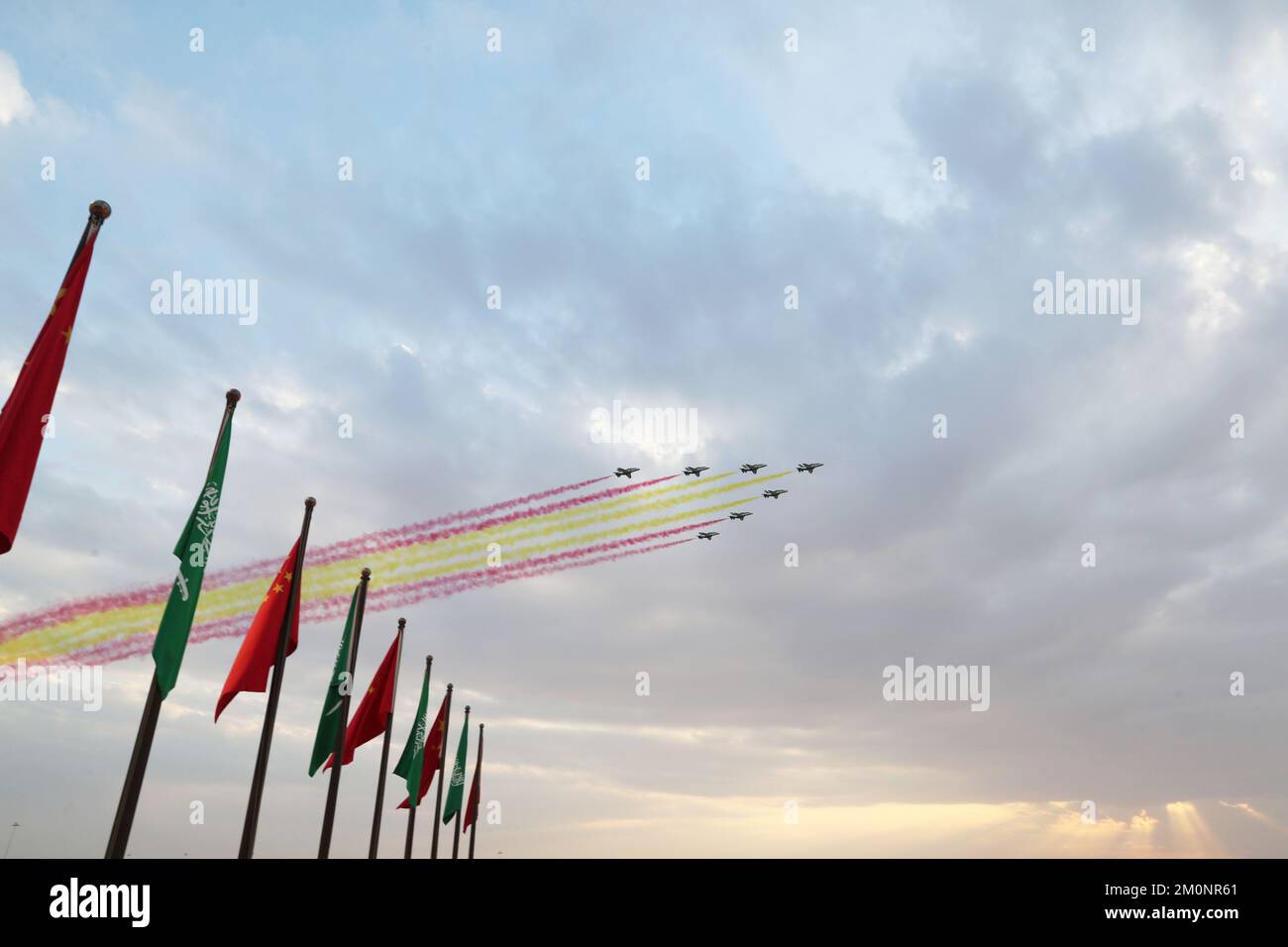 Riyadh. 7th Dec, 2022. This photo taken on Dec. 7, 2022 shows jets ...