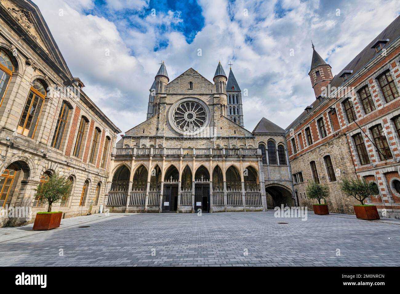 Unesco world heritage site Tournai Cathedral, Belgium, Europe Stock ...