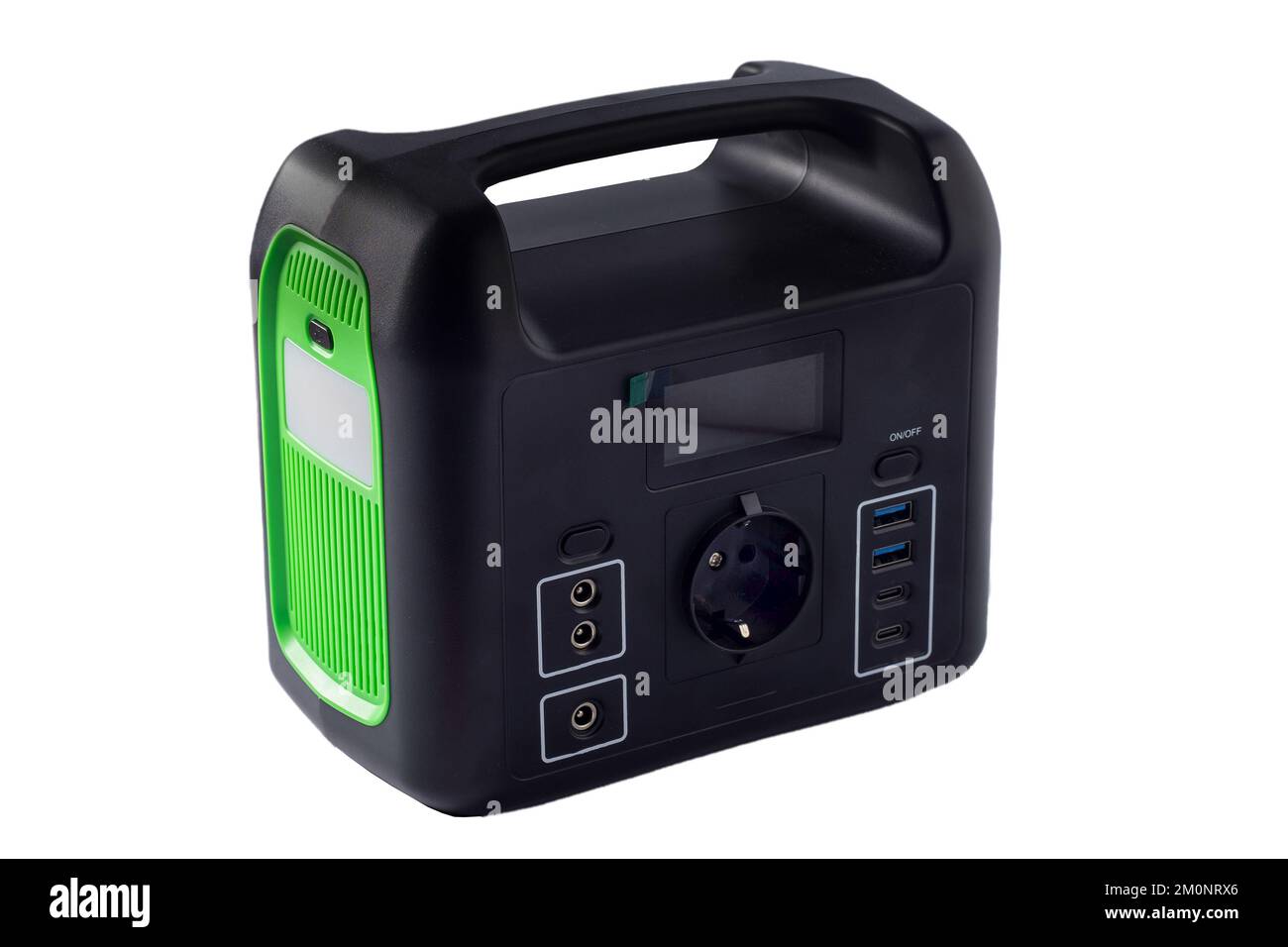 Charging station isolated on white background. Generator power bank ...