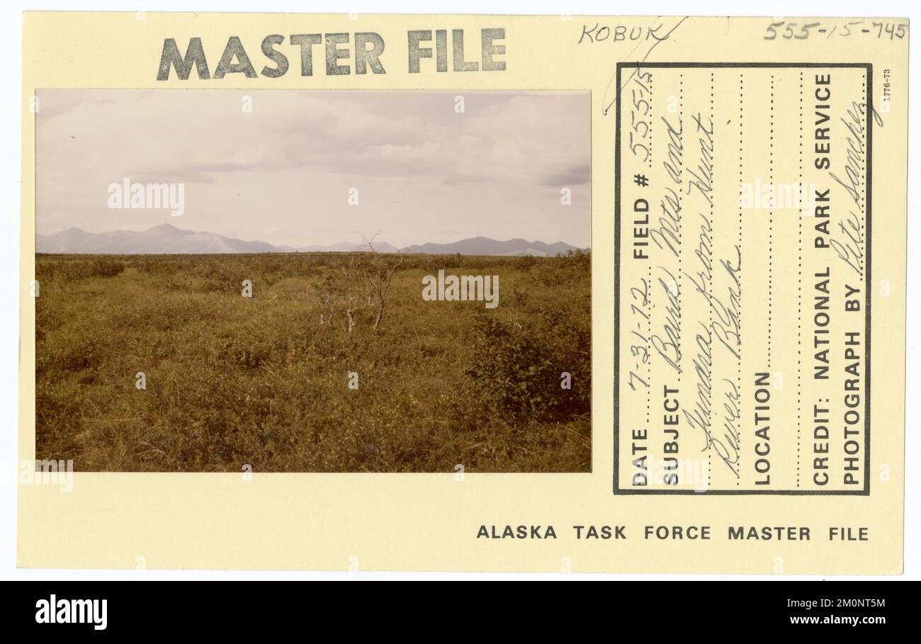 Baird Mountains and tundra from Hunt River bank. Alaska Task Force ...