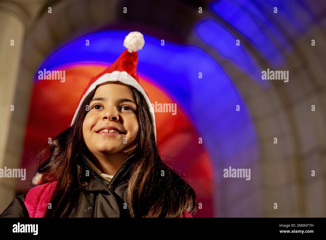 ROTTERDAM - Children sing prior to the lighting of the Christmas tree ...