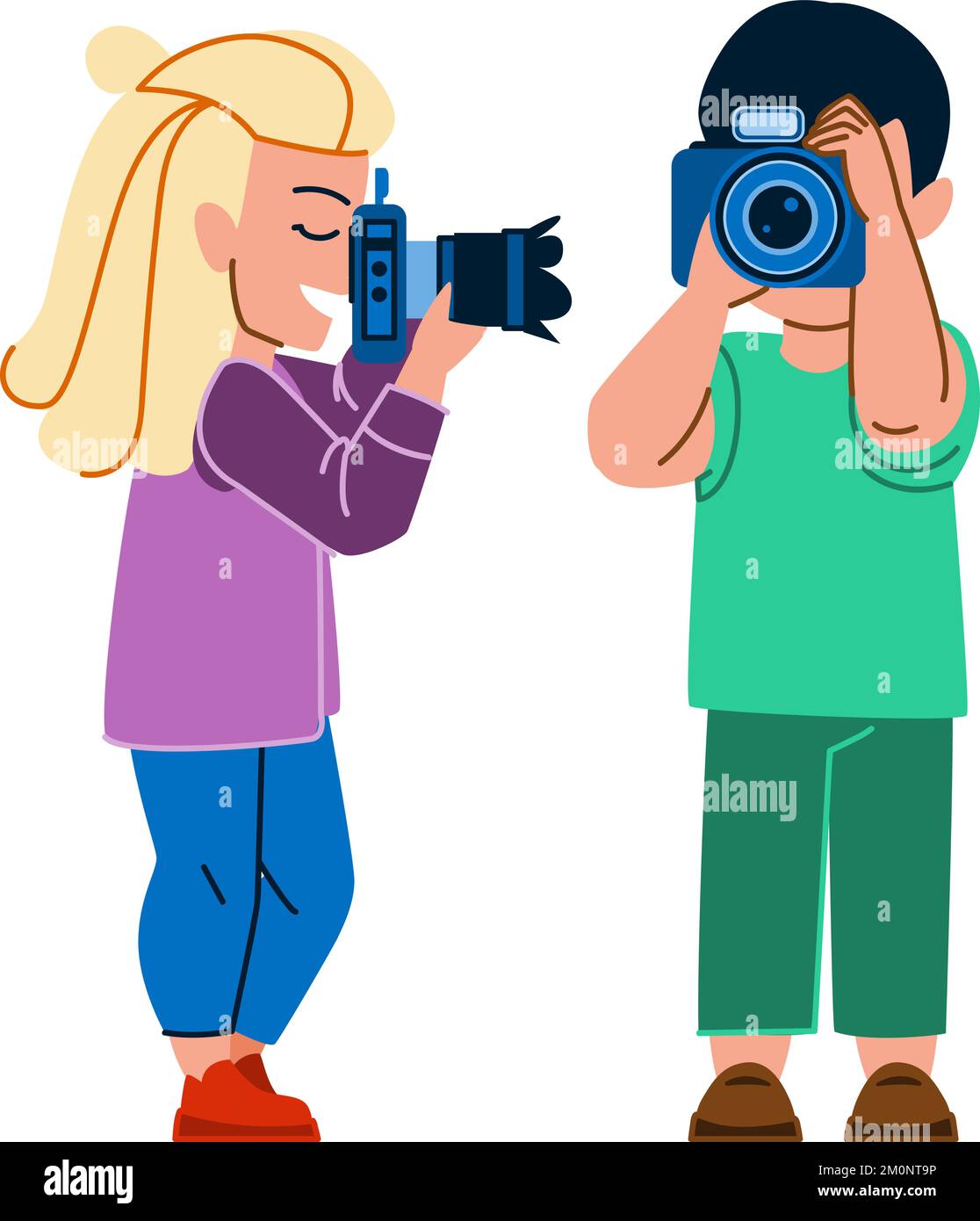 photograph kid vector Stock Vector Image & Art - Alamy