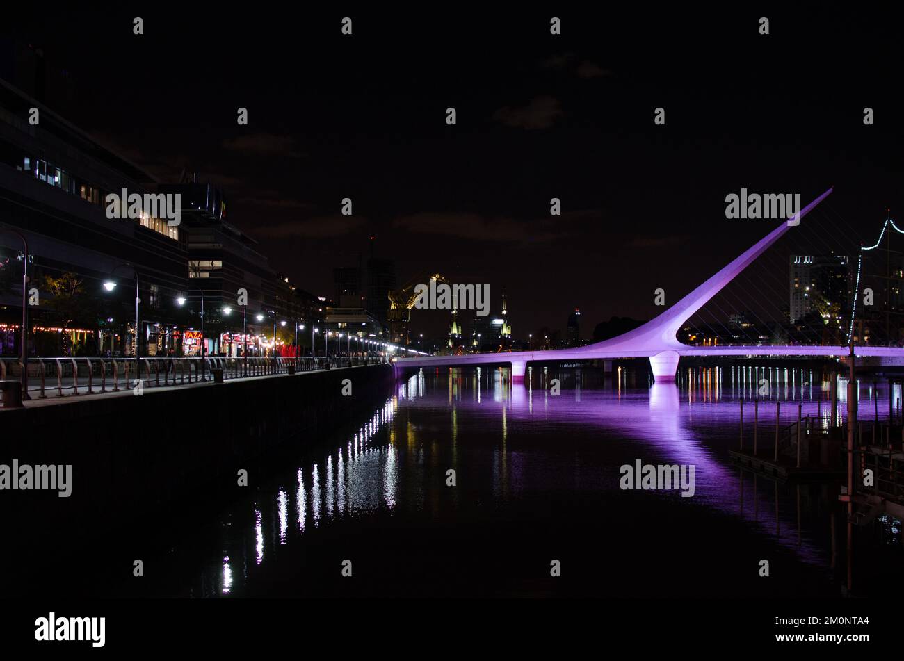 Women's Bridge, rotating pedestrian bridge in commercial district of ...