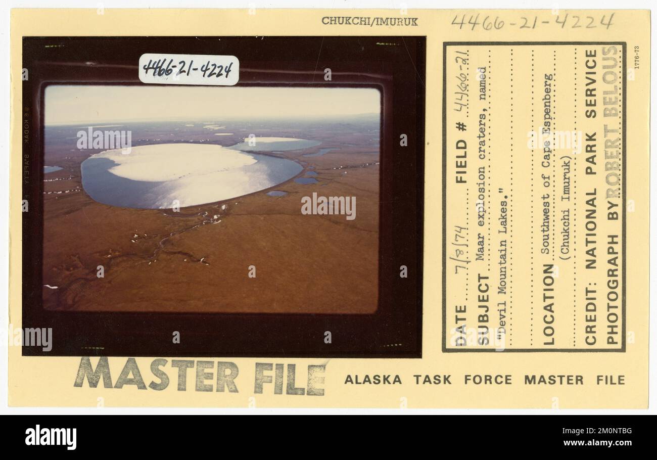 Maar explosion craters, named "Devil Mountain Lakes". Alaska Task Force ...