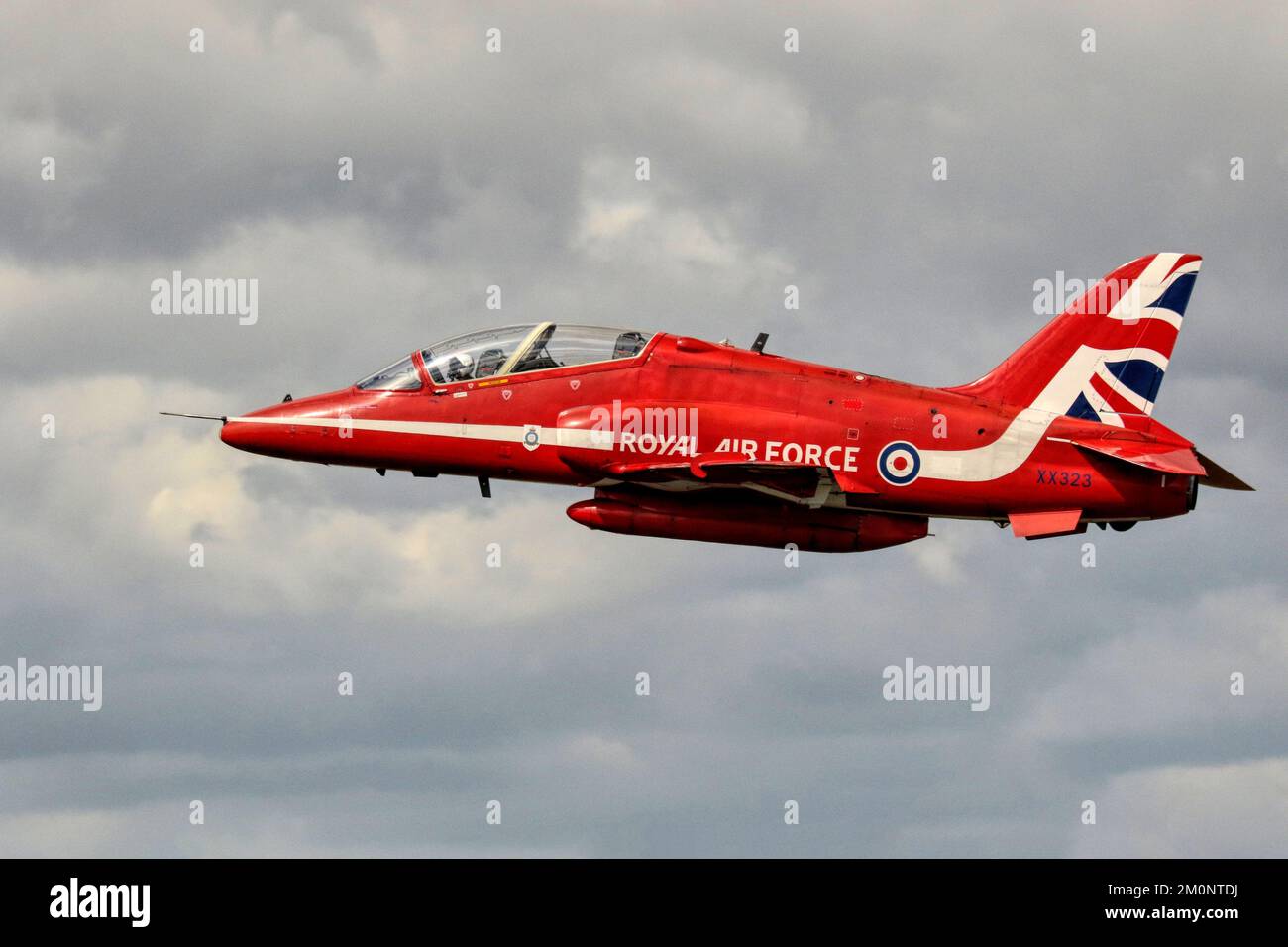 A Red Arrow taking off from Biggin Hill England Stock Photo - Alamy